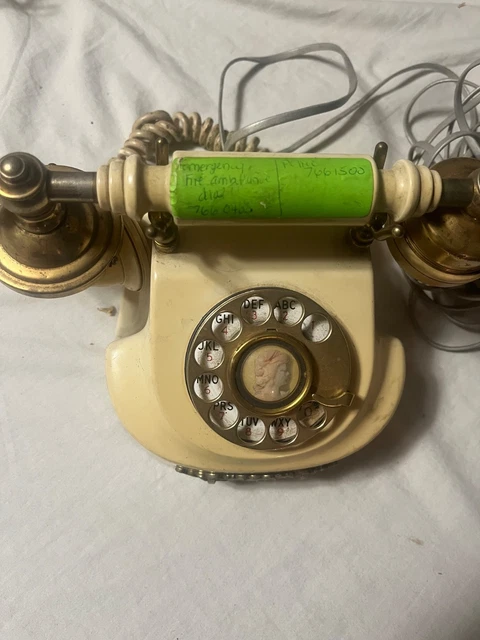 *FLAWS UNTESTED VINTAGE French Style Rotary Dial Phone £39.97 - PicClick UK