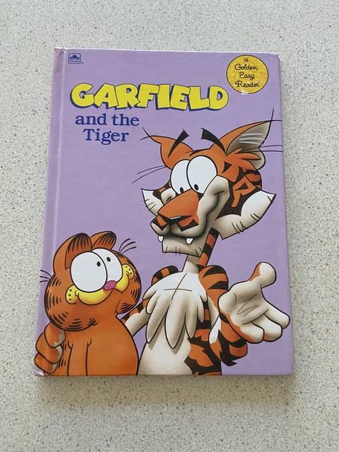 VINTAGE GARFIELD AND the Tiger Hardcover Golden Easy Reader Level Two ...