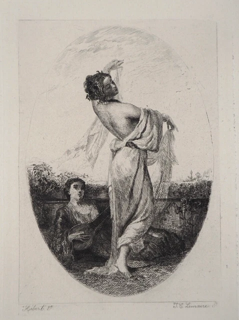 JACQUES HÉBERT : La danseuse, GRAVURE signée, Durand Ruel, 1873 EUR 139 ...