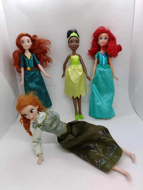 DISNEY PRINCESS DOLLS Bundle X4 Ariel Merida Tiana Anna £14.95 ...