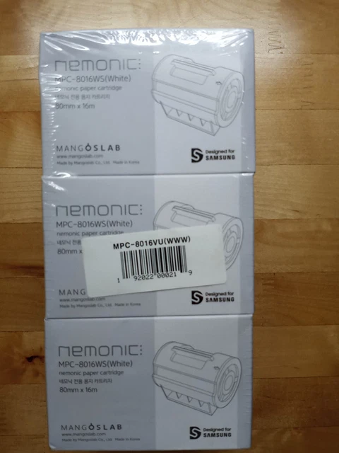 NEMONIC MPC-8016WS (WHITE) 80mm X 16mm 6-pack Paper Cartridges (Brand ...