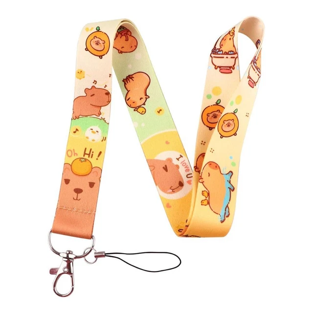 CAPYBARA CUTE CAPYBARA Lanyard Capybara Credit Card Holders Gifts ...