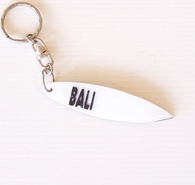 VINTAGE BALI INDONESIA Surfboard Surfing Souvenir Key Chain Keyring $10 ...