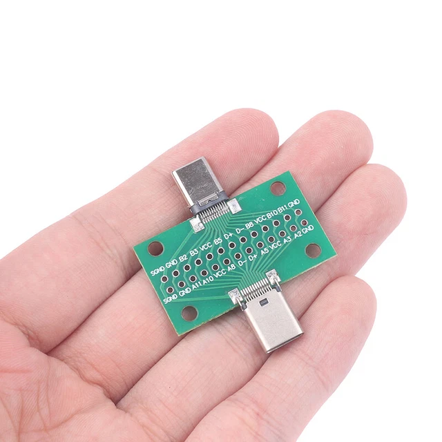 USB3.1 TYPE-C MALE Female Test PCB Board Adapter Type C 24P 2.54mm ...