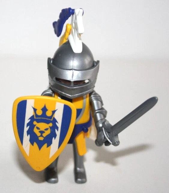 PLAYMOBIL 5959 5864 4217 Lion Knight Yellow & Blue Shield Middle Age £4 ...