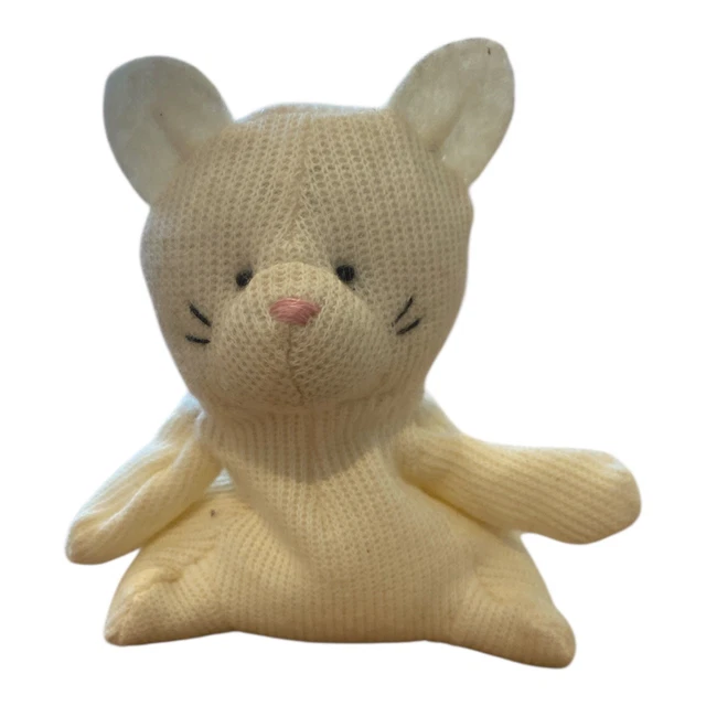 HANDMADE BEANIE PLUSH Cat – 4.5” Soft Knit Toy by On the Grass-Vintage ...