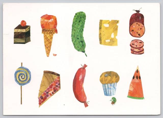 C26063 ERIC CARLE Very Hungry Caterpillar art painting postcard 2007 ...