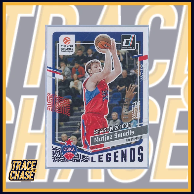 2023-24 PANINI EUROLEAGUE Basketball Matjaz Smodis Violet Legends 150/ ...