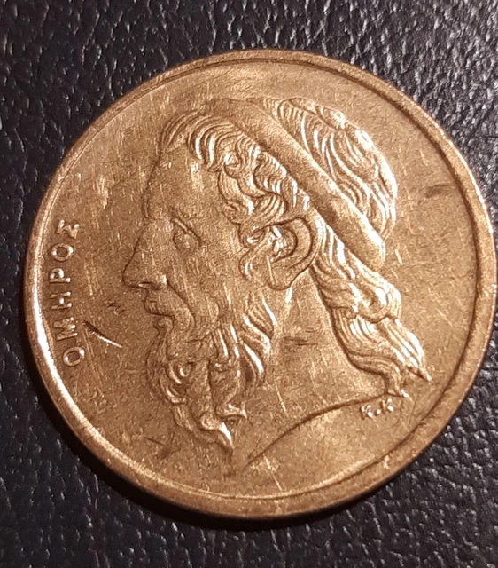 50 AENTA EAAHNIKH Ahmokpatia - Moneta Grecia 1988 EUR 200,00 - PicClick IT