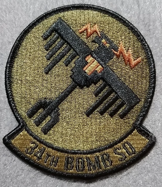 USAF 34TH BOMB Squadron "Thunderbirds" B-1B Lancer Ellsworth AFB Patch on Velkro £5.99 - PicClick UK