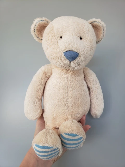 MOTHERCARE BLUE STRIPE 'My First Teddy' Teddy Bear Soft Toy Plush ...