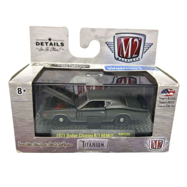 M2 MACHINES TITANIUM 1971 Dodge Charger R/T Hemi WMTS06 1:64 Diecast ...