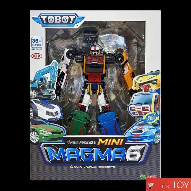 TOBOT MINI MAGMA 6 Six Integration Transformer Robot 6-Cars Vehicles ...