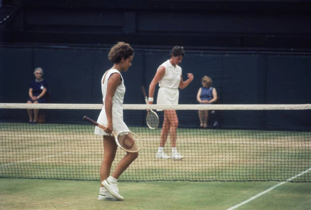 EVONNE GOOLAGONG WITH fellow Australian, and defending champion, M- Old ...