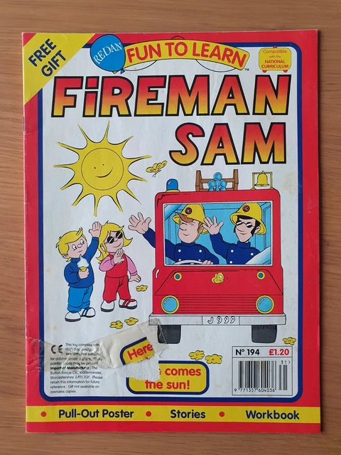 REDAN FUN TO Learn - Fireman Sam No.194 July 1997 Magazine £4.49 ...