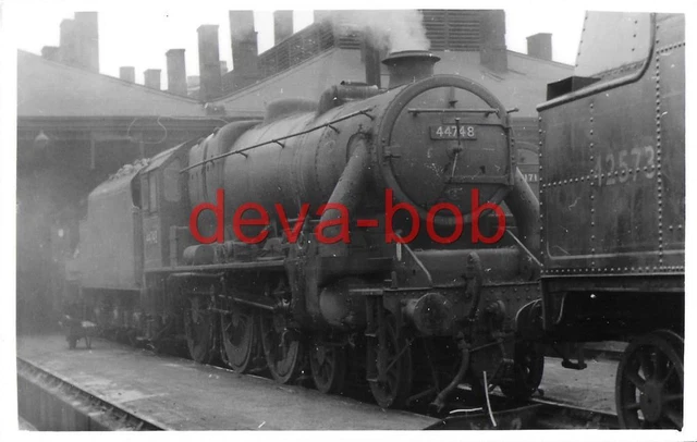 RAILWAY PHOTO LMS Black 5 44748 Willesden Shed Stanier 4-6-0 Loco ...