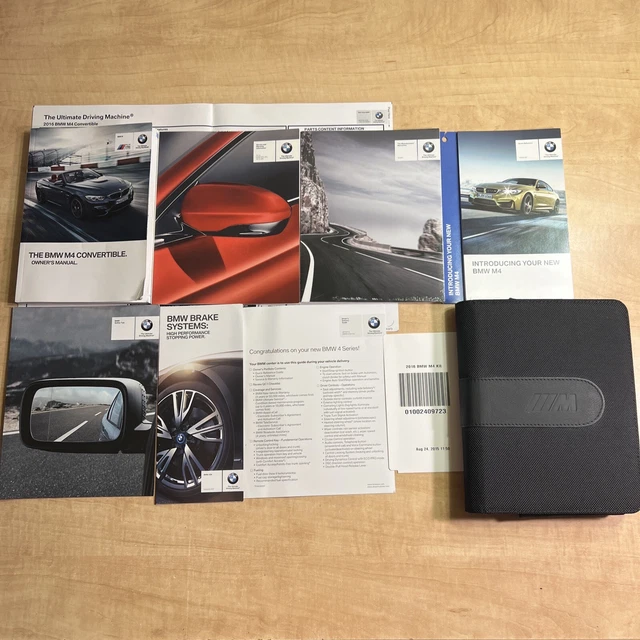2016 BMW Convertible M4 Owners Manual Booklet Set w/ Case & MSRP ...