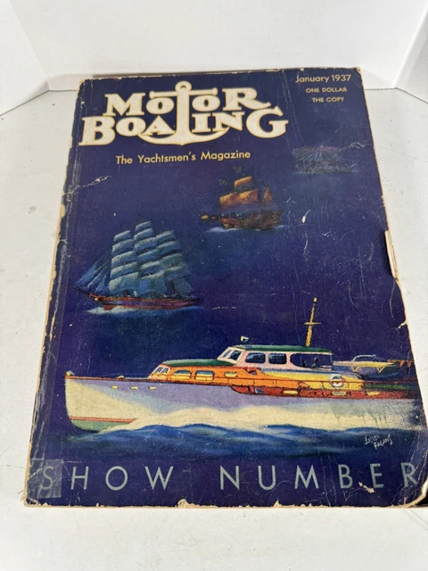 1937 MOTORBOATING MOTOR Boating Magazine Annual show number magazine. £ ...