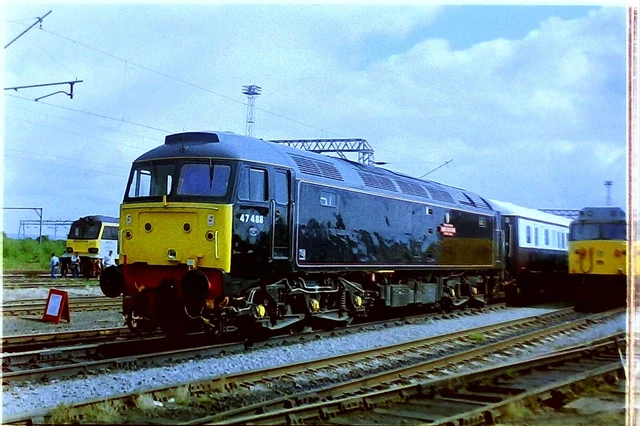 35MM RAILWAY COLOUR Negative of Class 47 488 at Crewe Basford Hall £1. ...