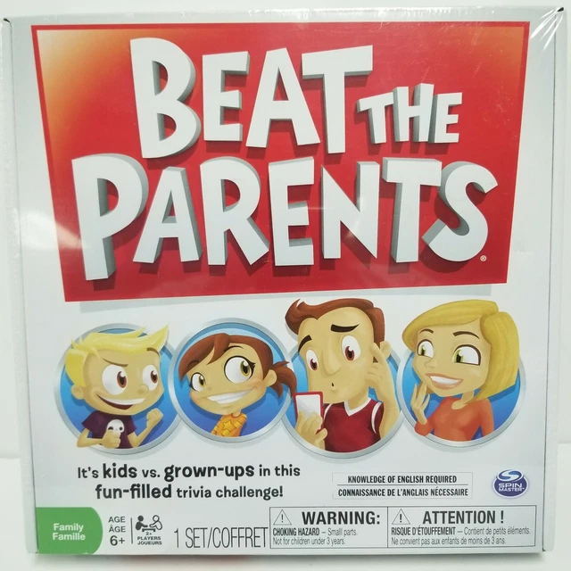 NEW BEAT THE Parents Family Trivia Board Game SEALED Ages 6+ Spin ...