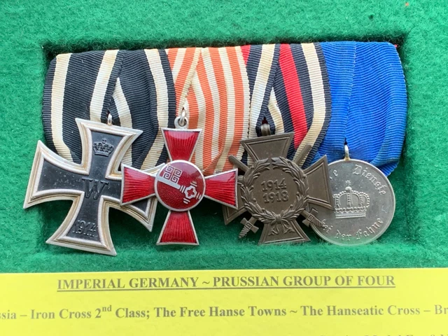 ORIGINAL WW1 GERMAN Iron Cross 4 Medal Group Bremen Hanseatic Cross £299.00 - PicClick UK