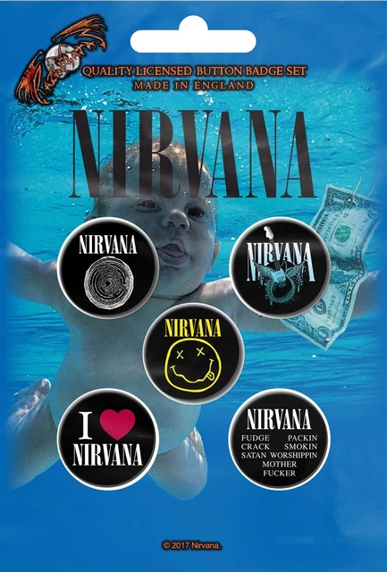 NIRVANA - NEVERMIND (New) (Gift) Badge Pack Official Band Merch EUR 9 ...