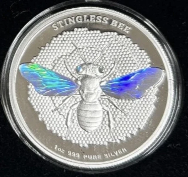 2026 AUSTRALIAN NATIVE Bees - Stingless Bee 1oz Silver Proof Hologram ...
