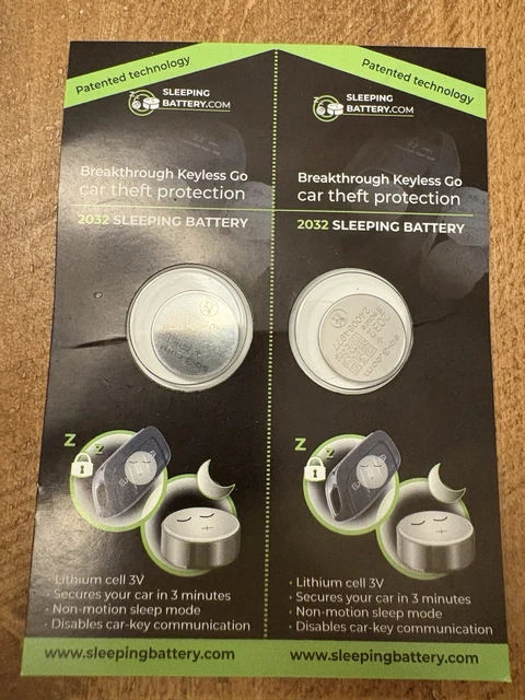 SLEEPING BATTERY CR2032 Anti-Theft Smart Key Fob Cells – Brand New - 2 ...