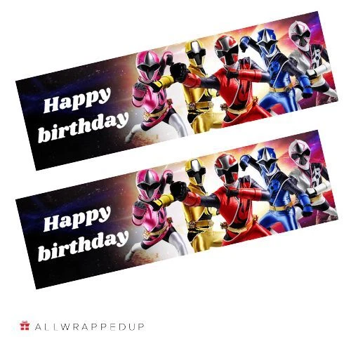 2X UNOFFICIAL PERSONALISED Power Rangers, Happy Birthday banners ...