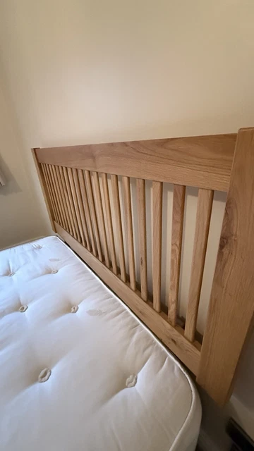 JOHN LEWIS DOUBLE Divan Bed, Mattress And Schreiber Oak Headboard £312. ...