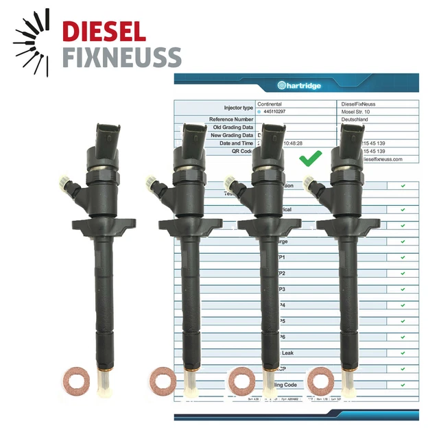 4X EMBOUT D'INJECTION Injecteur Bosch 0445110297 Citroen Peugeot 1.6HDI audi EUR 289,95 ...