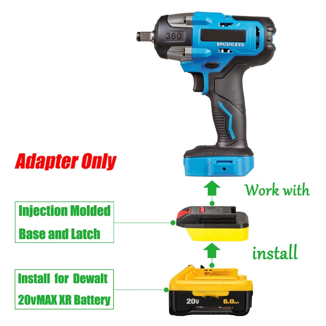 1X ADAPTER FÜR Mastercraft PWR-POD 20v Werkzeuge passend für DeWalt 20v ...