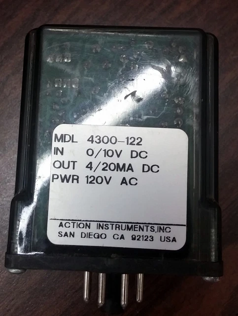ACTION INSTRUMENTS ACTION Pak 0-10Vdc 120Vac 4-20Nadc Relay 4300-122 ...