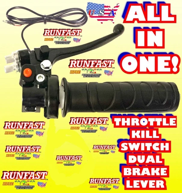 DOUBLE LEVIER DE frein kill switch accélérateur vélo motorisé EUR 19,98 ...