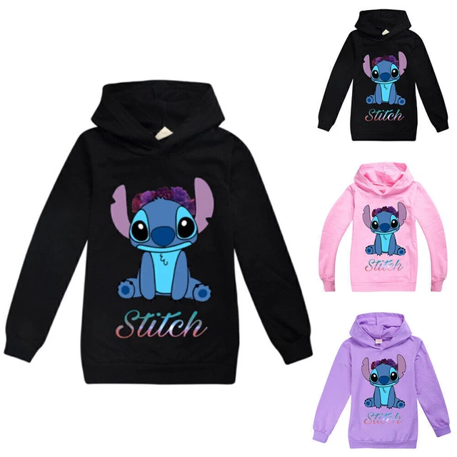 KIDS BOY GIRL Lilo and Stitch Hoodie Jumper Tops Long Sleeve Pullover ...