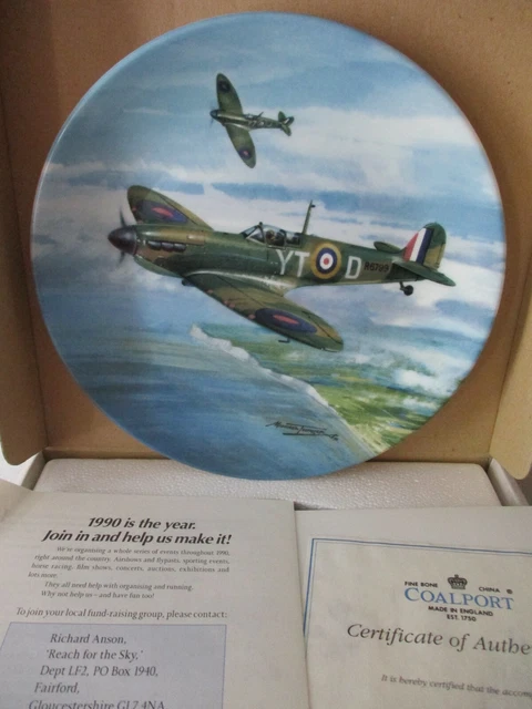 DAWN PATROL Reach For The Sky WW2 RAF Coalport Collectors Plate Michael ...