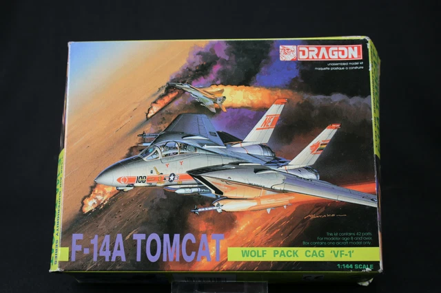 YL041 DRAGON 1/144 maquette avion 4552 F-14A Tomcat Wolf Pack Cag VF-1 ...
