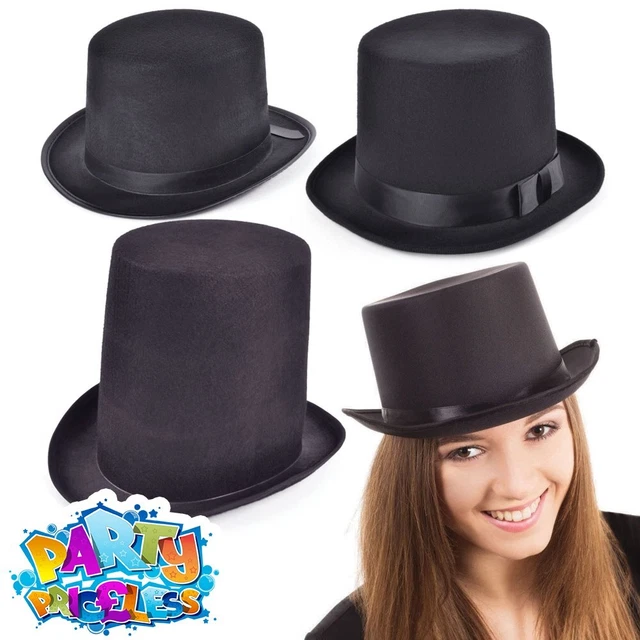 ADULT 1920S TOP Hats Victorian Tall Hat Cabaret Fancy Dress Costume ...