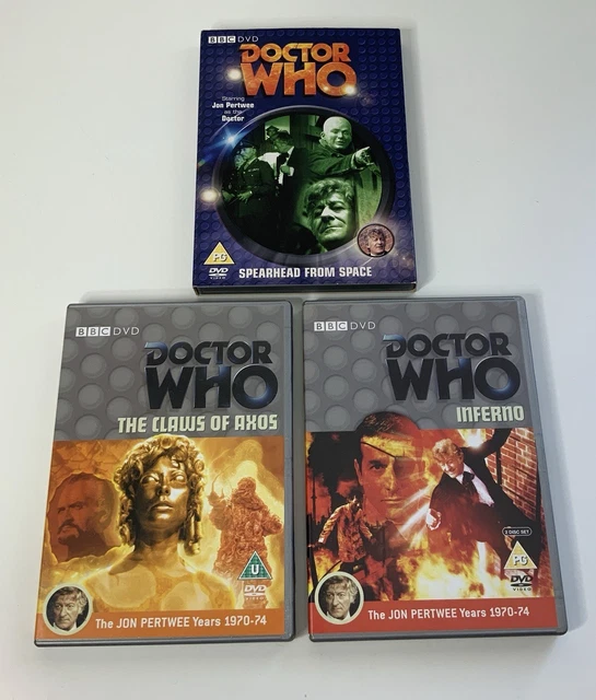 DOCTOR WHO BBC dvd x 3 John Pertwee classic BBC sci-fi collection £20. ...
