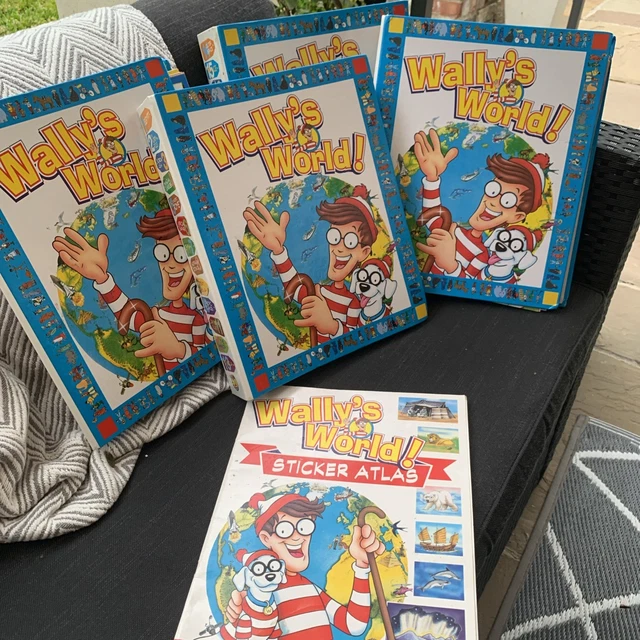 WHERE'S WALLY WALLY'S World Magazines Binders Set 1-52 plus sticker ...