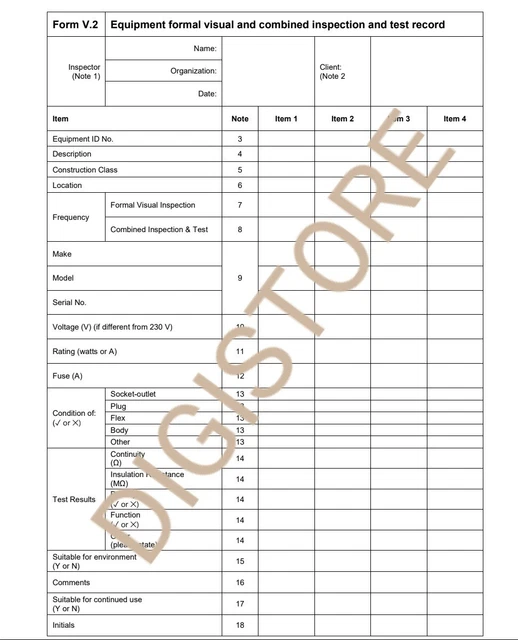 IET VISUAL INSPECTION and Test Record Form V.2 | Electrical Equipment ...