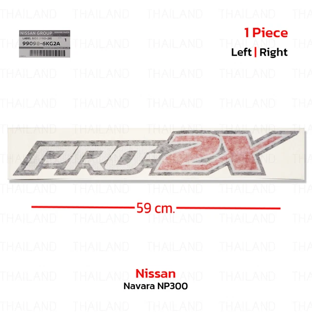FITS NISSAN NAVARA NP300 D23 4x4 2020 - '22 Rear Bedside Sticker "Pro ...