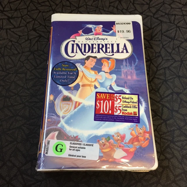 RARE CINDERELLA VHS Walt Disney Masterpiece Collection VHS 1995 EUR 7 ...