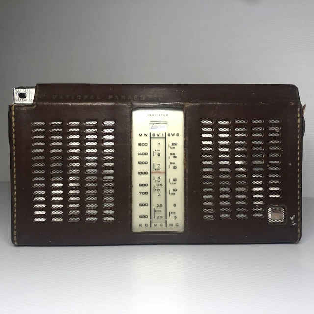 VTG 1960 NATIONAL Panasonic Transistor Radio R-355 Leather Case ...