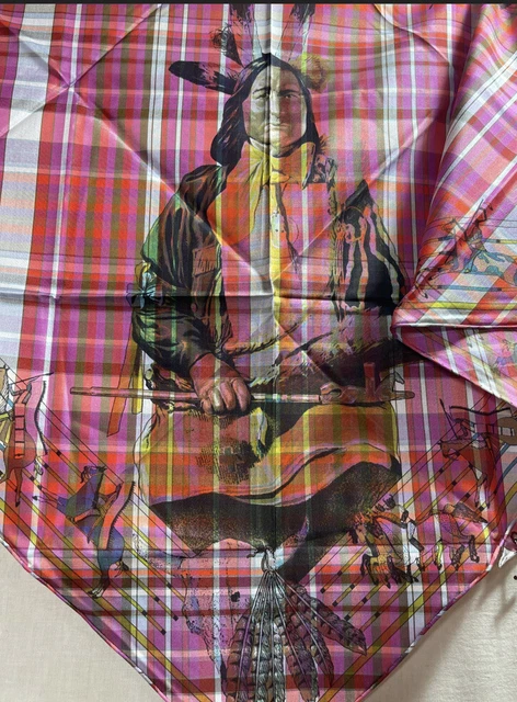 HERMES TRIANGLE PANI La shaw Pawnee Kermit Oliver rose fer à cheval ...