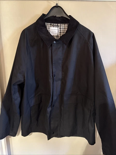 BARN JACKET WORK Wax smart Farmer chore Primark Black Men’s New Tags ...