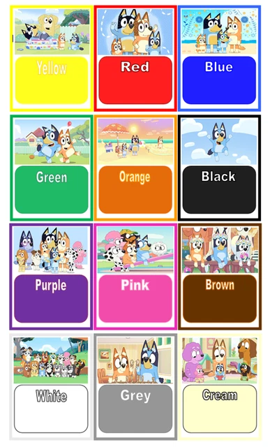 FIRST LEARNING - Bluey And Friends- Colours Shapes Alphabet Numbers ...