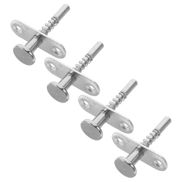 4PCS SPRING-LOADED STAINLESS Steel Plunger Latches Spring-Loaded Spring ...