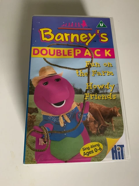 BARNEY DOUBLE BOX Set Fun on the Farm / Howdy Friends VHS VIDEO £18.99 ...
