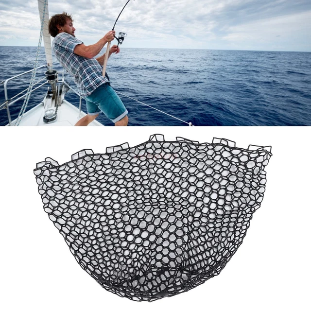 NEW RUBBER FISHING Net Replacement Net No Handle Fishing Net For Fish ...